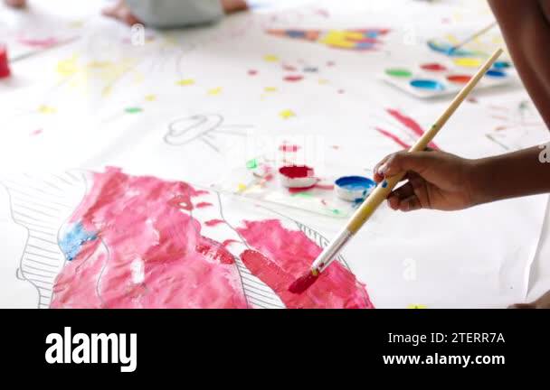 Children drawing painting group Stock Videos & Footage - HD and 4K ...