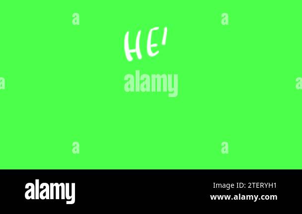 Handwritten calligraphy animation Hello Spring text on green chroma key ...