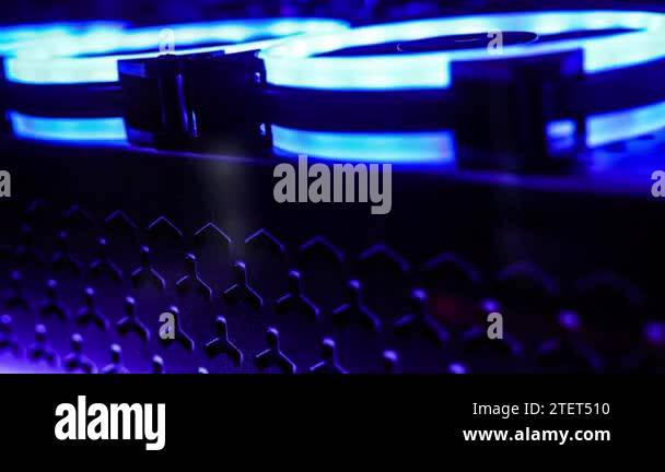 rgb fan in pc case. Rainbow ropeller for cooling computer components ...