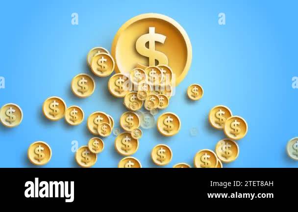 Cartoon illustration gold dollar sign Stock Videos & Footage - HD and ...