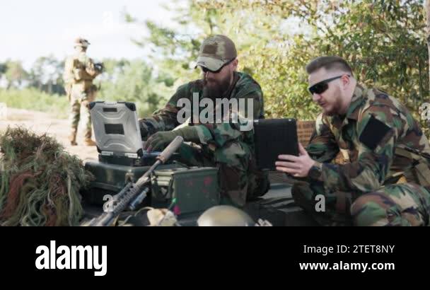 Soldiers belonging to powerful army are preparing strategy to fight ...