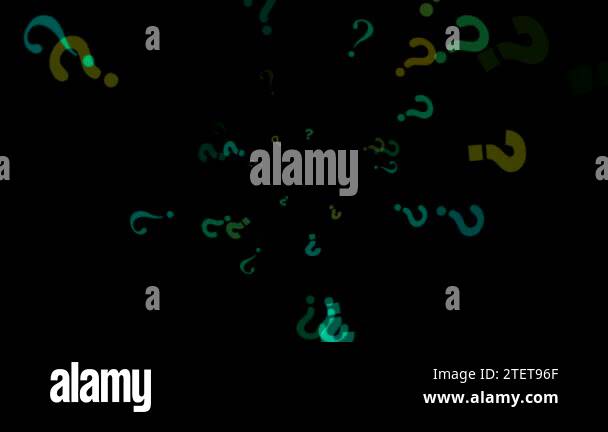 Question mark animation on black background Stock Video Footage - Alamy