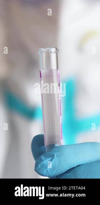 Process of coronavirus PCR antigen testing examination by nurse medic ...