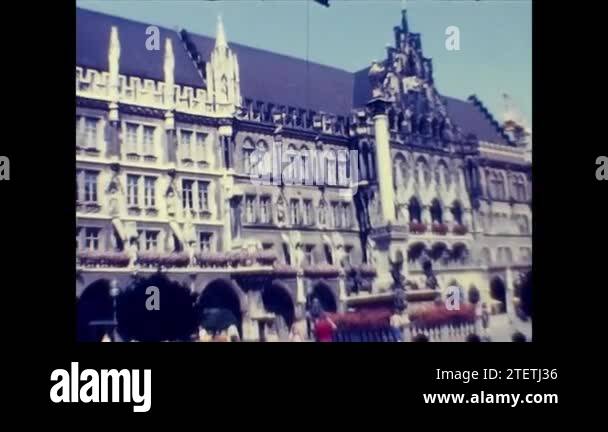 copenhagen,Denmark april 18 1970:clock tower of the monico town hall in ...