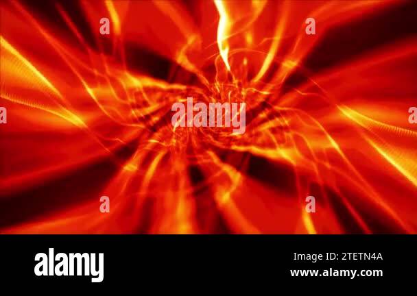 Abstract shining red fire vortex energy flows motion Background. 4K 3D ...