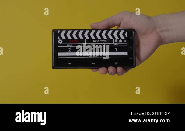 Digital Film slate. Movie clapper board interface. Digital number ...