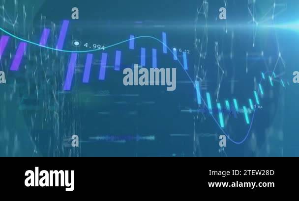 Digital animation of 5g text in circular graphical scanner over moving ...