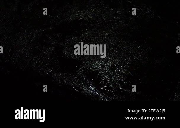 Night Rain. Raining on the floor. 4K Footage Rain Drops Fall on the ...