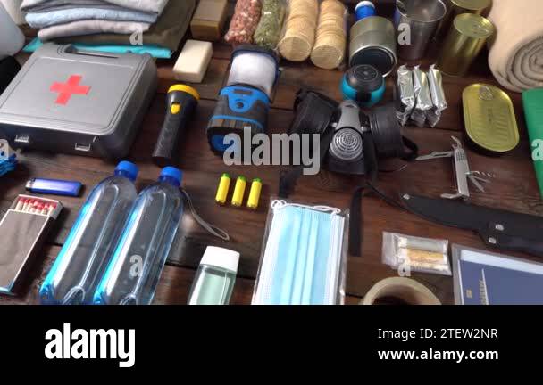 Disaster supply kit earthquake Stock Videos & Footage - HD and 4K Video ...
