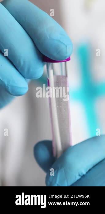 Process of coronavirus PCR antigen testing examination by nurse medic ...