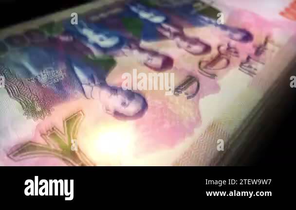 Algerian Dinar money counting. DZD banknotes. Fast cash note count ...