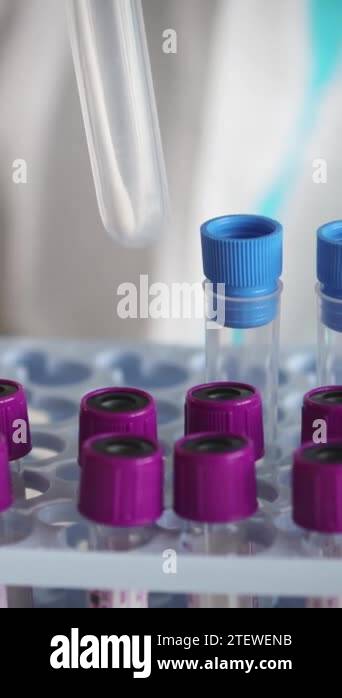 Process of coronavirus PCR antigen testing examination by nurse medic ...