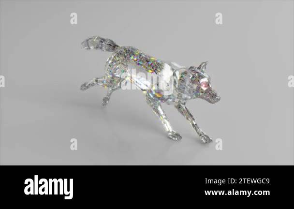 Running diamond wolf. The concept of nature and animals. Low poly ...