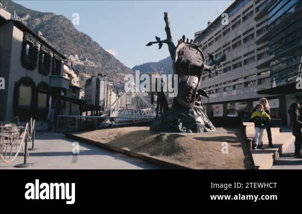 The bronze sculpture The Nobility of Time by Savaldor Dal located on ...