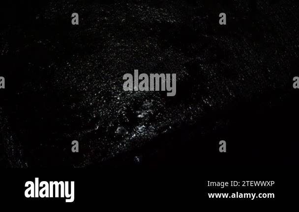 Night Rain. Raining on the floor. 4K Footage Rain Drops Fall on the ...