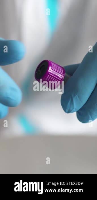 Process of coronavirus PCR antigen testing examination by nurse medic ...