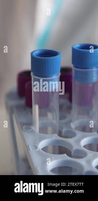 Process of coronavirus PCR antigen testing examination by nurse medic ...