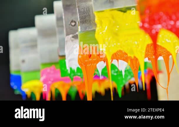 colorful plastisol ink stick on printer handle. .tee shirt factory ...