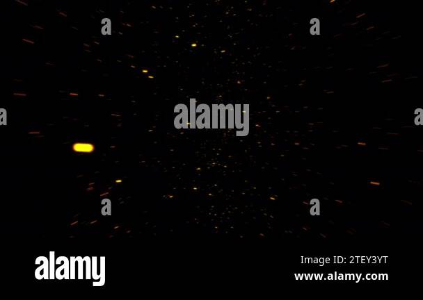 Seamless loop of glow orange fire particles sparks rising up particle ...