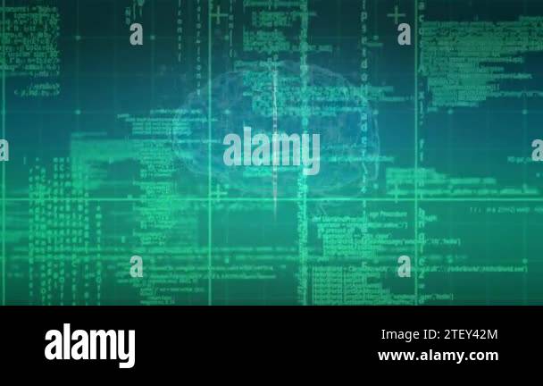 Animation of data processing over chemical formulas, brain and dna ... Animation of data processing over chemical formulas, brain and dna ...
