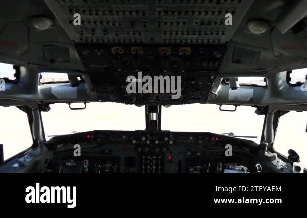 Cockpit of a Boeing 707 used as an aircraft for surveillance and ...