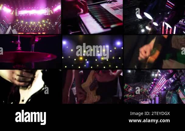 Stage concert background band musical instrument instruments Stock ...