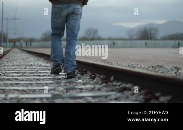 Walking on train track Stock Videos & Footage - HD and 4K Video Clips ...