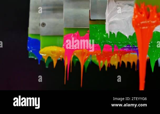 colorful plastisol ink stick on printer handle. .tee shirt factory ...