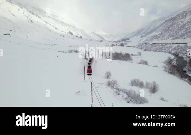 Ski Train in Switzerland Used to Shuttle Passengers and Skiers to Ski ...