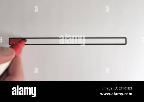 The vertically oriented loading bar on an animated concept idea Stock ...