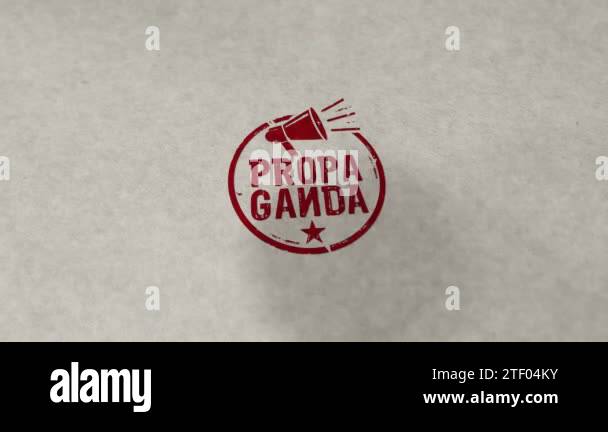 Propaganda stamp loopable and seamless animation. Hand stamping impact ...