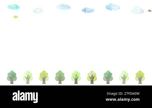 Watercolor forest background (loop in 8 seconds Stock Video Footage - Alamy