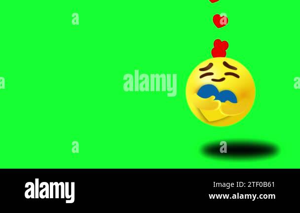 Caring emoticon with big open sparkling eyes hugging a heart with ...