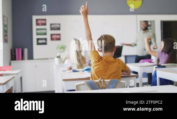 Primary school classroom back view Stock Videos & Footage - HD and 4K ...