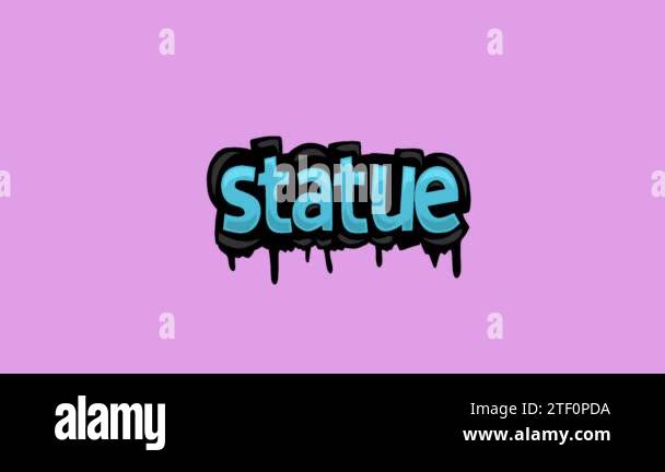 Pink screen animation video written STATUE Stock Video Footage - Alamy