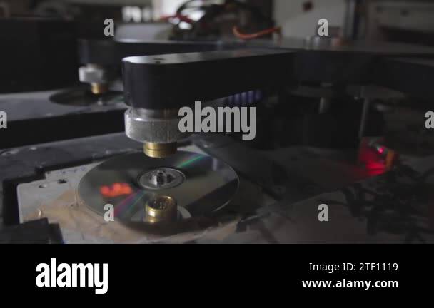 CD and DVD Manufacturing Process Production Machine Technology Stock ...