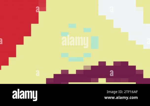 animated pixel art, shapes with displacement effect Stock Video Footage ...