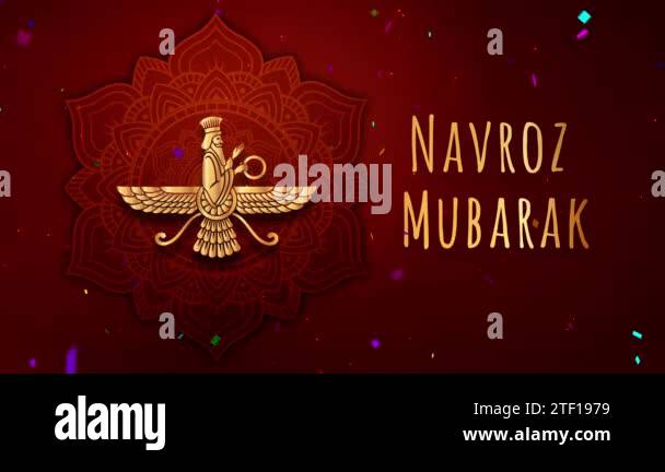 Navroz greeting. Iranian and Parsi new year with Text Navroz Mubarak ...