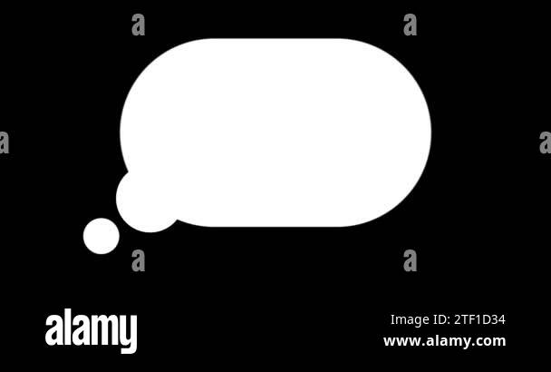 Simple element of a Thought bubble popping up with loading dots and ...