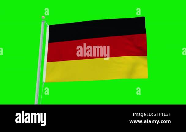 Seamless loop animation of the Germany flag on a green screen ...
