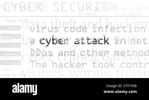 Headline news across international media with cyber attack, hacking and ...