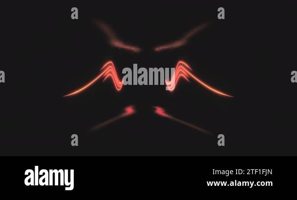 Animation of multi coloured neon light lines moving in hypnotic motion ...
