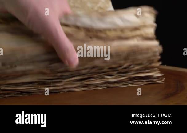 Page turning of a book or calligraphy old paper. Flipping of yellow ...