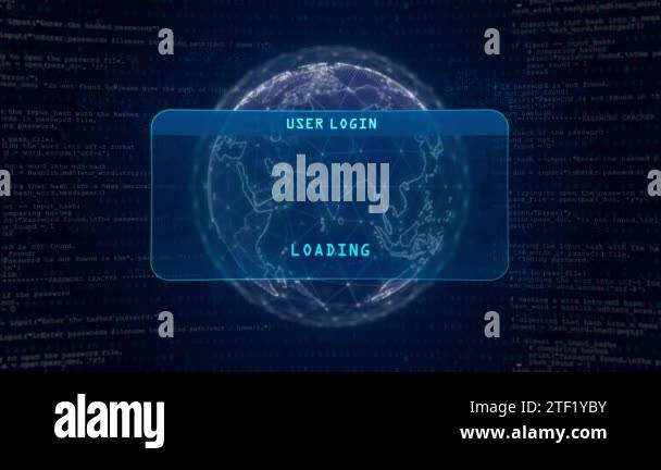 DDoS Attack Warning with User Login Interface Concept over Digital Globe and Computer Hacking ...