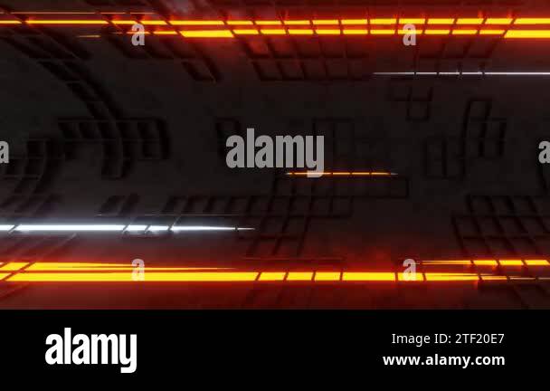 Moving light beams in sci-fi tunnel 3d Animation in Seamless Looping ...