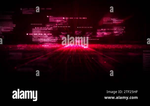 Abstract Futuristic 4K Red Digital AI High-Speed Broadband Internet ...