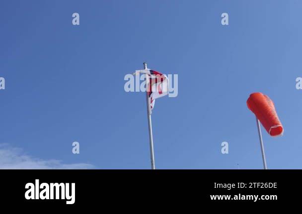 RNLI Flag on Portrush Beach North Coast Co Antrim Northern Ireland ...