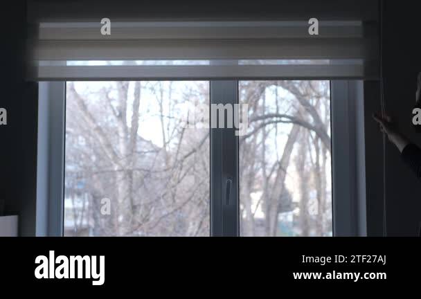 Footage of man closing window with louver Stock Video Footage - Alamy