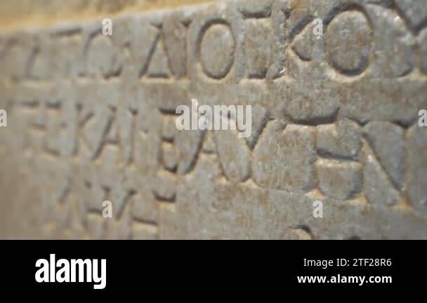 Ancient greek written stone Stock Videos & Footage - HD and 4K Video ...