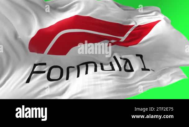 Monza, Italy, March 2022: Close-up view of the white flag with the ...